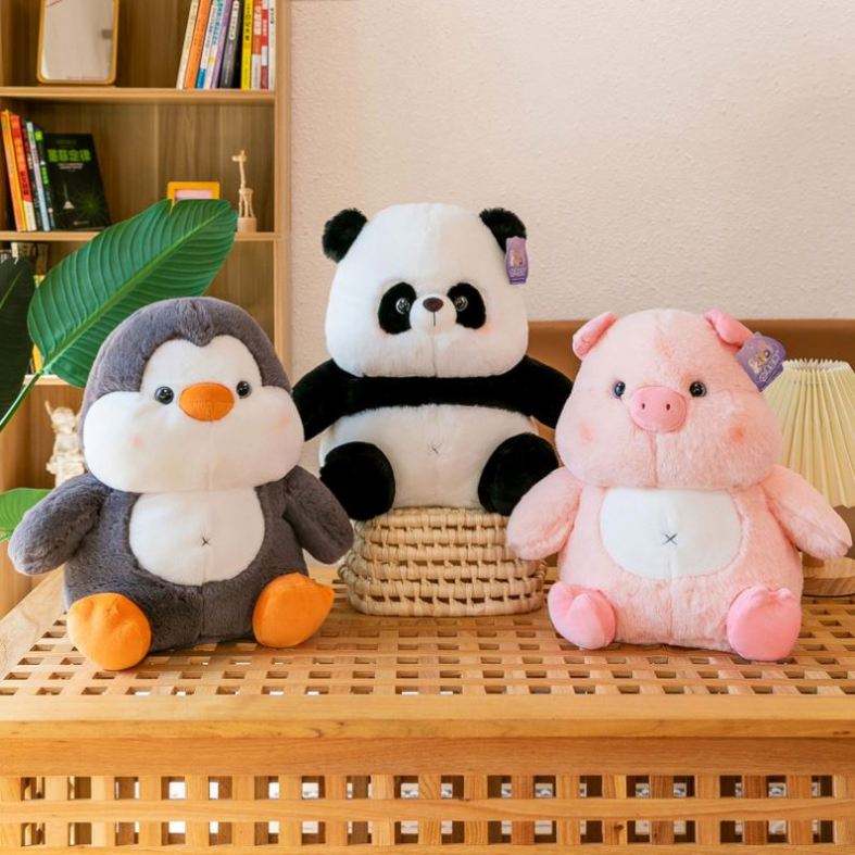 Fat Soft Zoo Farm Animal Panda Penguin Pig Plush Toys Children Gifts ...