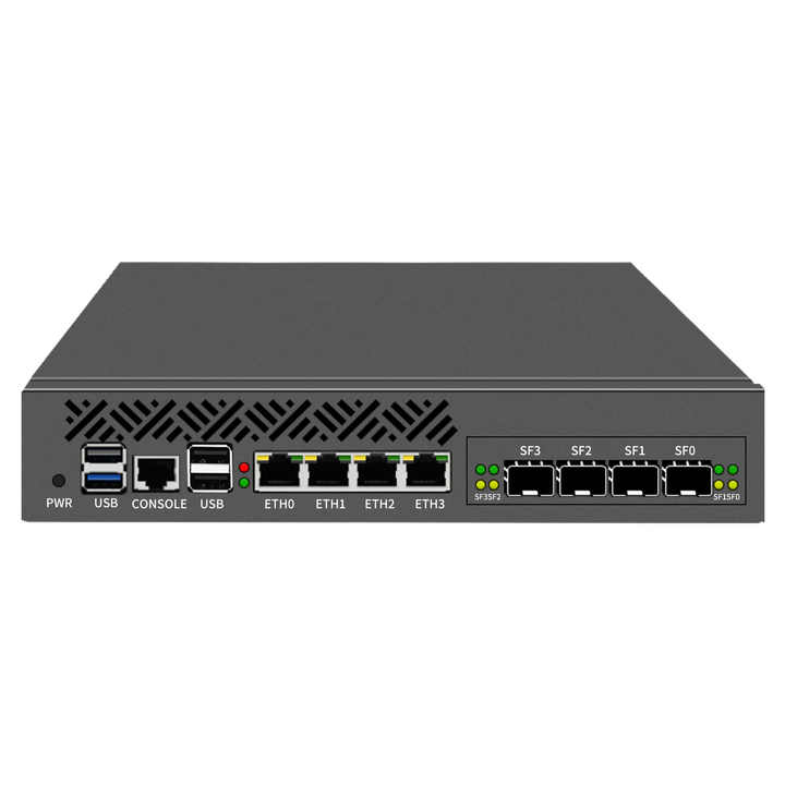 BKHD N100 N305 Rack-Mounted Router - 4LAN 2.5G 4SFP+ 10G