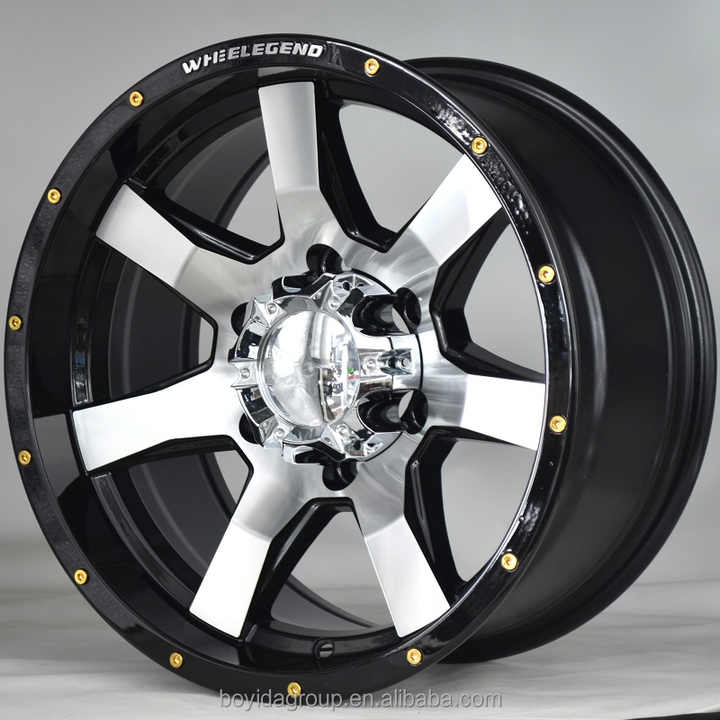 F89LGS06 15x8 16x8 6x139.7 Black Machine Face Boyida Wheels Truck off ...