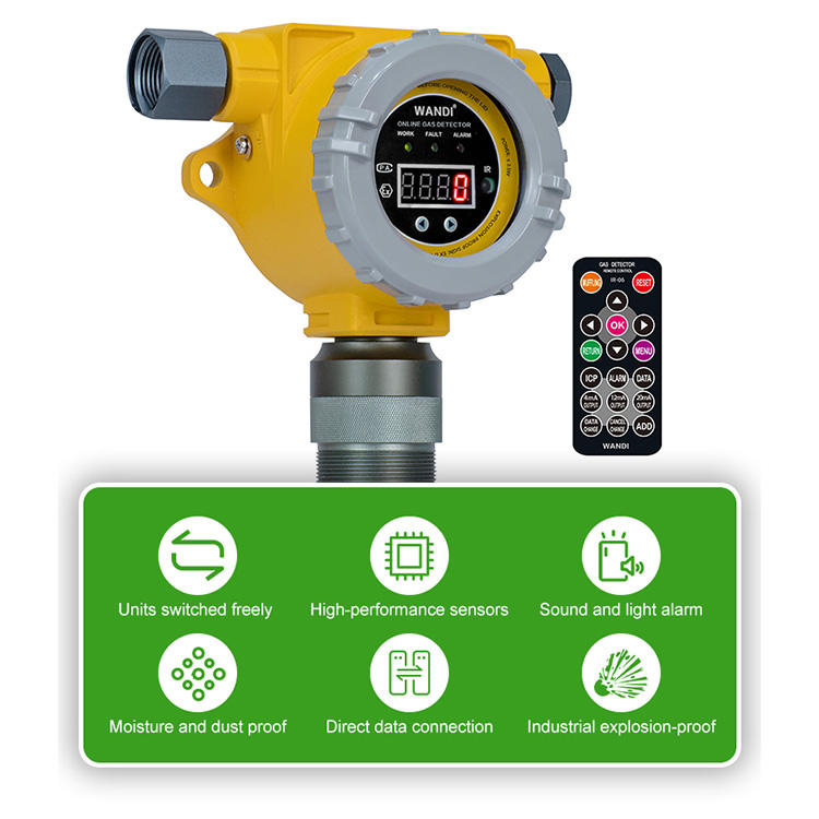 WANDI FIX500-CS2 CS2 Gas Detector Fixed Installation Toxic Gas Alarm ...