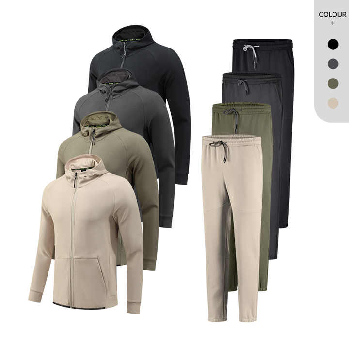 Sweatpants and Jacket Set Men Blank Jogging Sweatsuit Custom Logo Sport ...