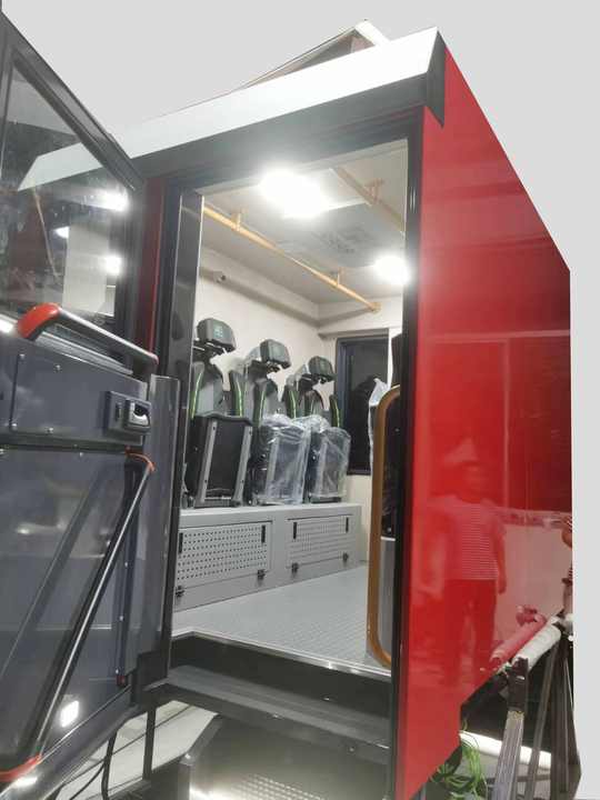 Crew Cabin with 4 air Respirator Seats 7 Seat for Fire Fighting Vehicle ...