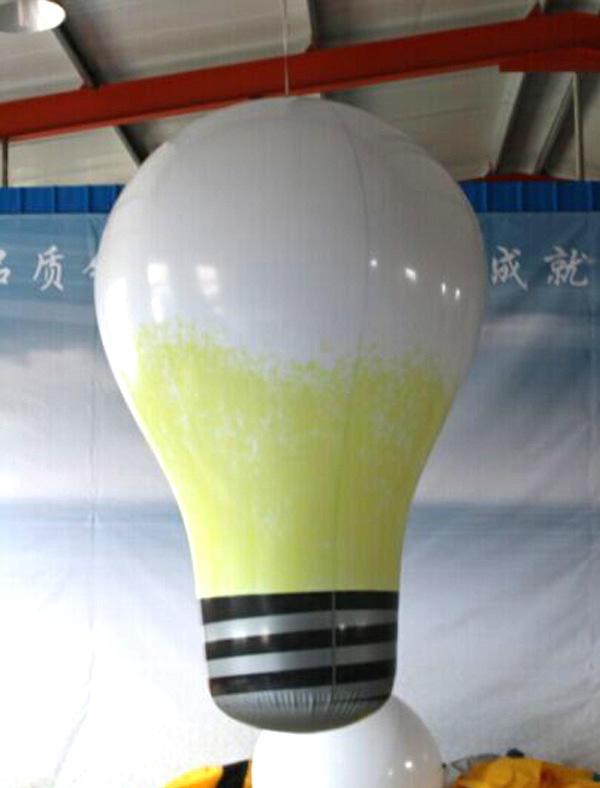 Cute Inflatable Light Bulb Toy Thickened PVC Vinyl Bulb Balloon Indoor ...
