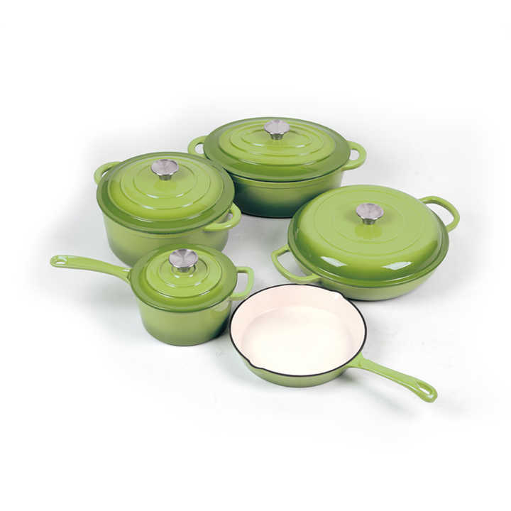 4 Quart Heavy Duty Non-Stick Porcelain Enameled Cast-Iron Round ...