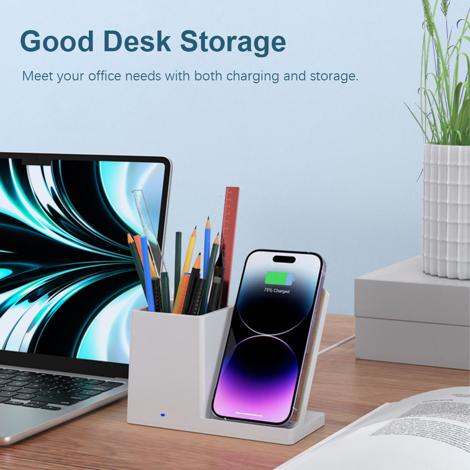 2025 Best Seller 3 in 1 Wireless Charger Station ABS Bamboo ...