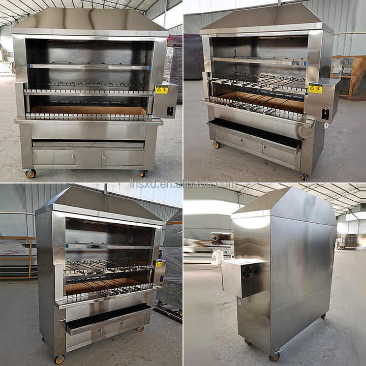 Automatic Charcoal Barbecue Grill Machine/Brazilian Grill Big Capacity ...