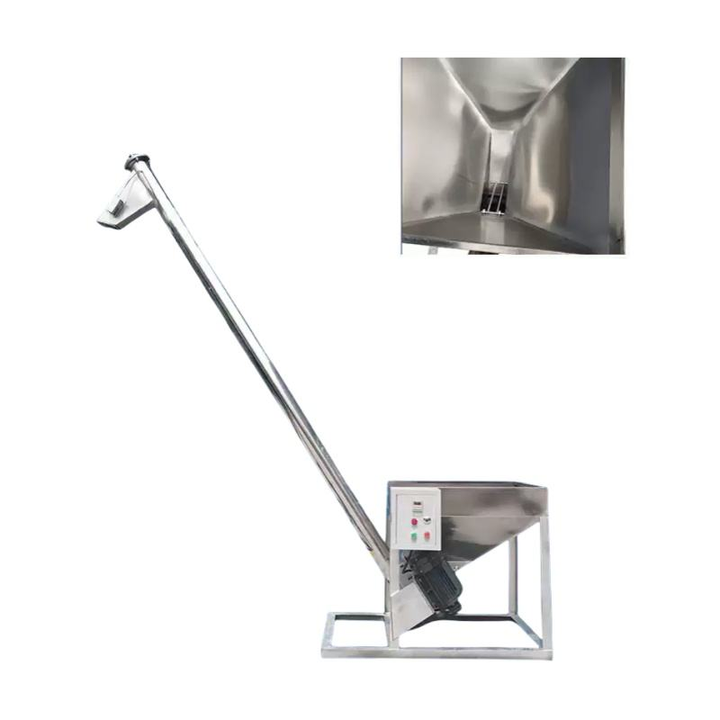 Vertical Hopper Stainless Steel Inclined Spiral Salt Sugar Screw Feeder ...