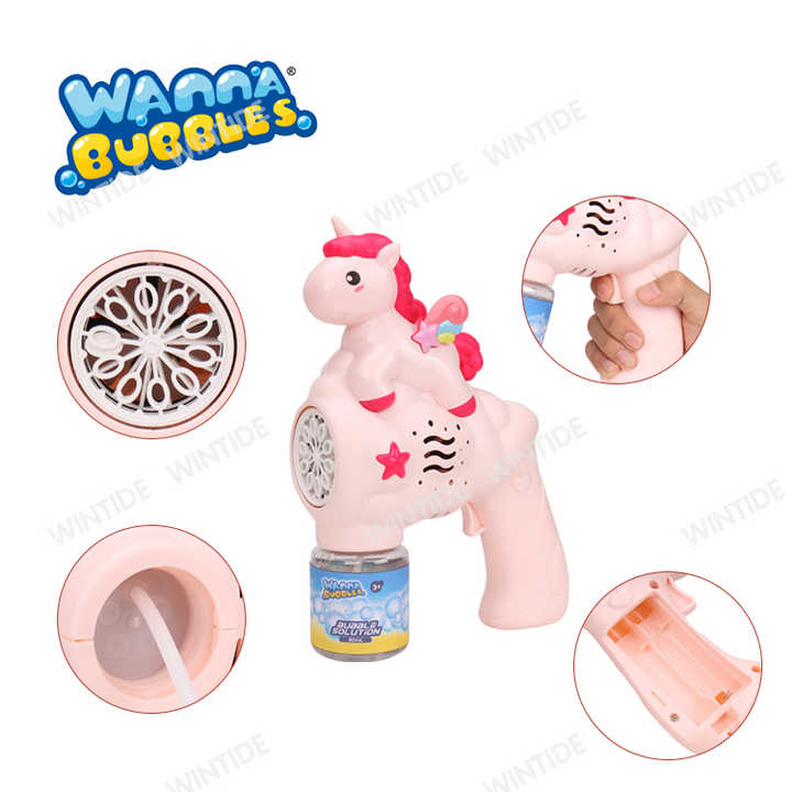 Kids Fully Automatic Handheld Cartoon Bubble Toys Electric 10 Hole ...