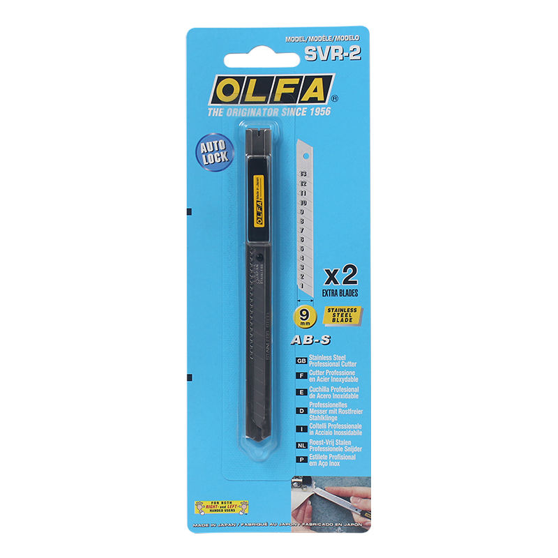 OLFA 9mm Stainless Steel Utility Knife Auto-Lock Cutter Includes a ...