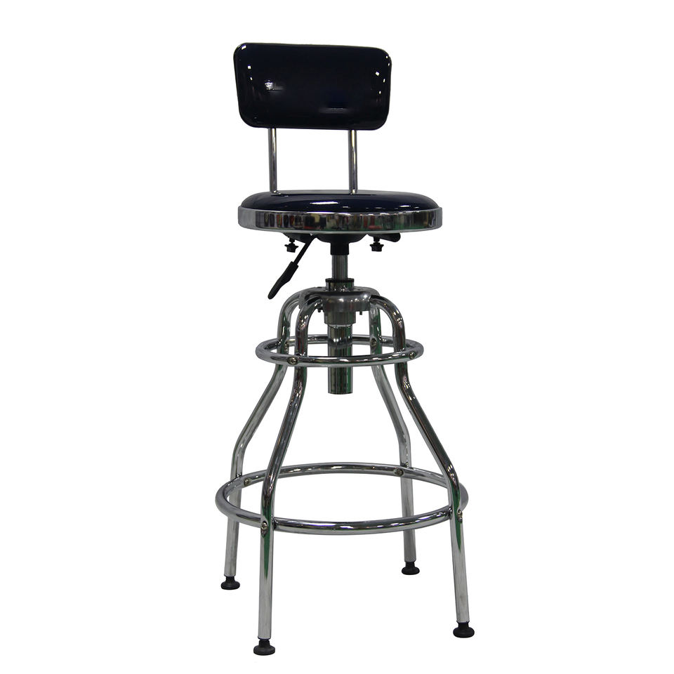 Factory Industrial Shop Stool with Backrest Adjustable Height Swivel ...