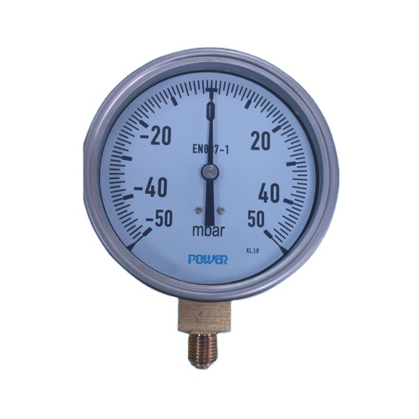 Pressure gauge negative store