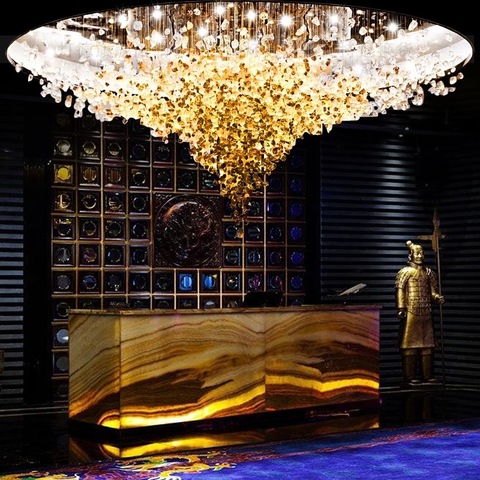 Contemporary custom large hotel ceiling decoration project supply chain ...