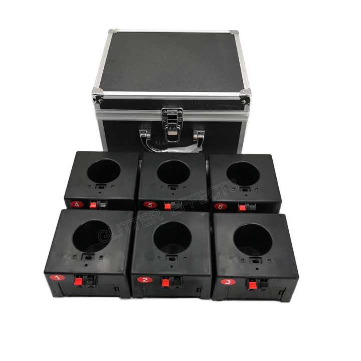 D06 Double Remote Control 6 Channel Electric Cold Fountain Fireworks ...