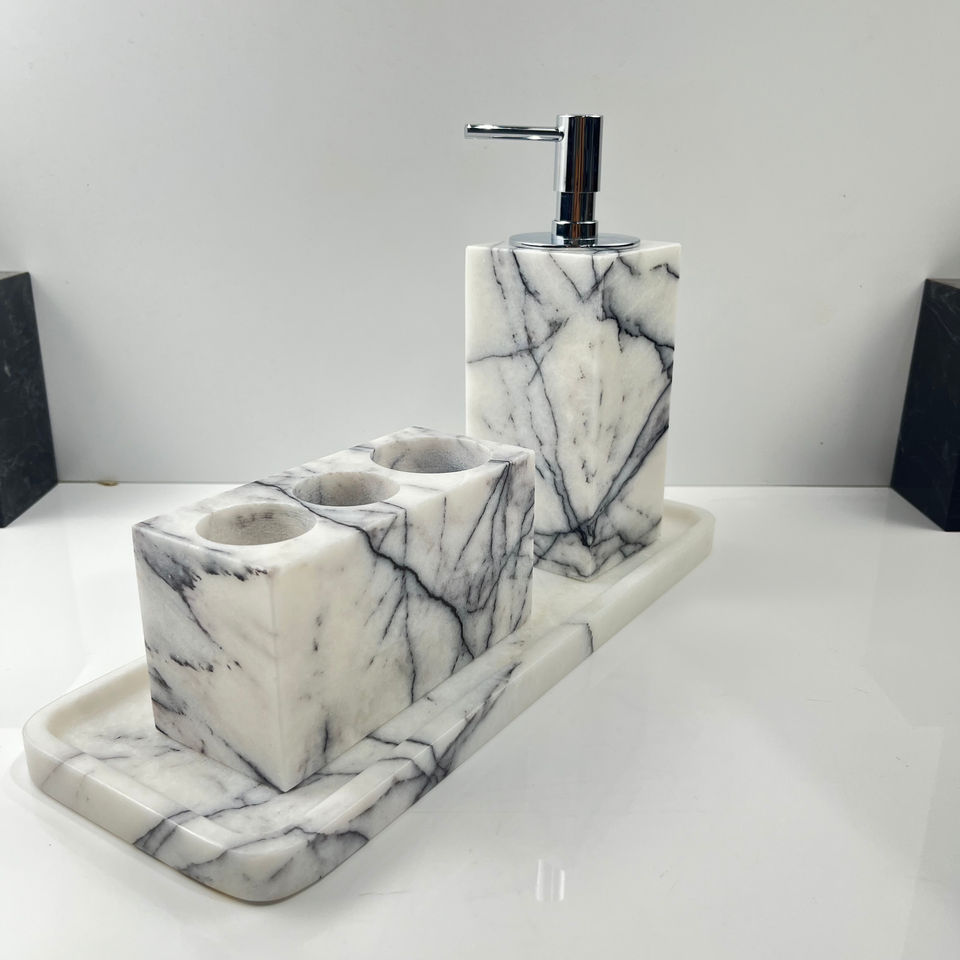 Monet Black and White Marble Candlestick , High-end Decorative ...