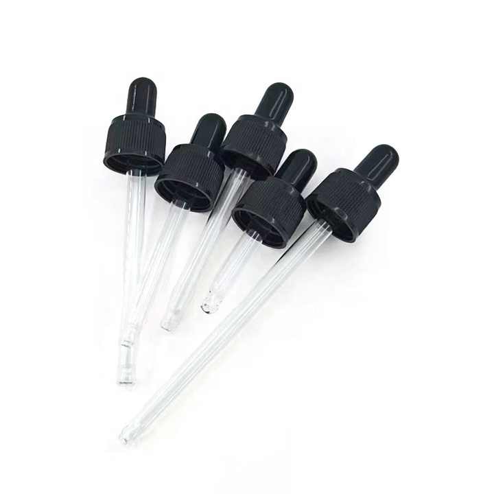 Black Tamper-Proof Plastic Dropper Cap Childproof 18/410 Measures for ...