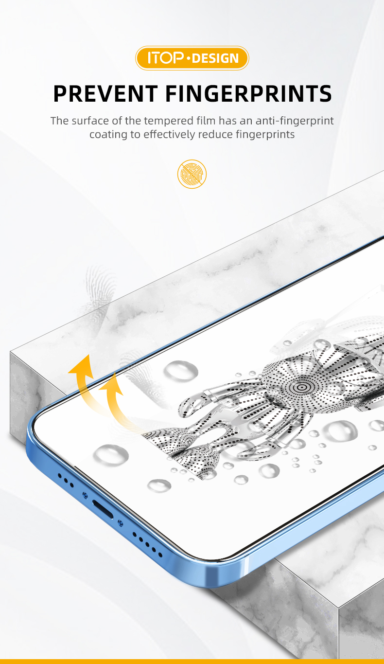 ITOP high-hardness high-definition transparent tempered glass with dust ...