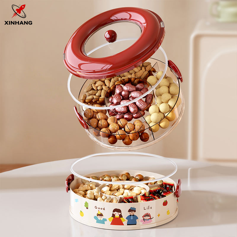 Xinhang Stackable Plastic Candy Nuts Tray Large Snack Candy Fruit ...