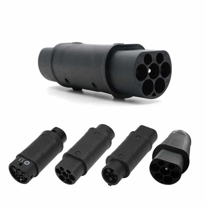 Longood Type 1 to Type 2 EV Charger Adapter - 12-36V, 250V/480V