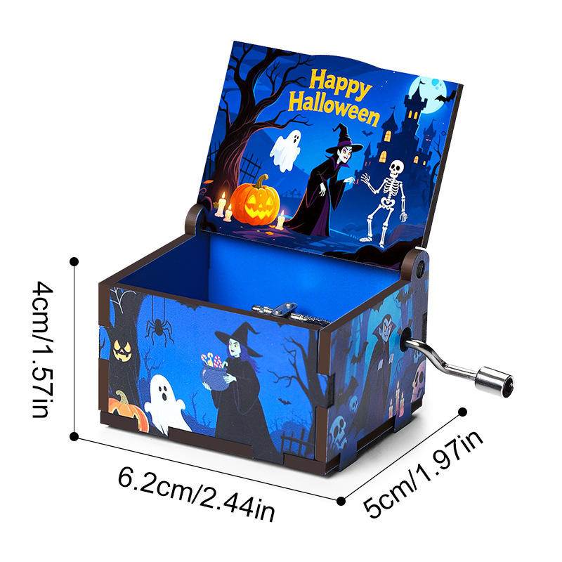 New Overseas Bestseller Halloween-themed Artistic Six-sided Wooden Hand ...