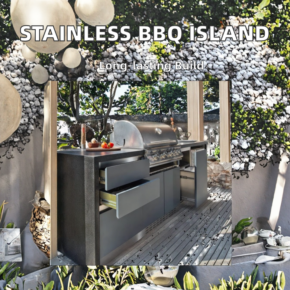 Silver PVD Color Sandblasted Waterproof Stainless Steel Barbecue Grill ...