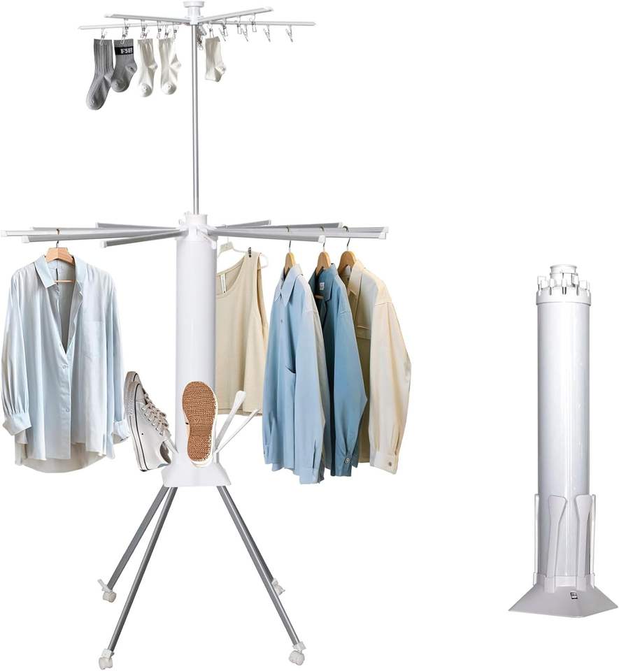Clothes Drying Rack Foldable and Portable 4-Legged Laundry Drying ...