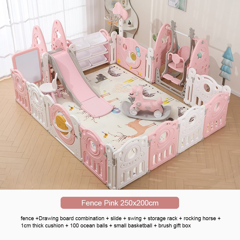 Cute Pink Fence Combination for Babies and Children