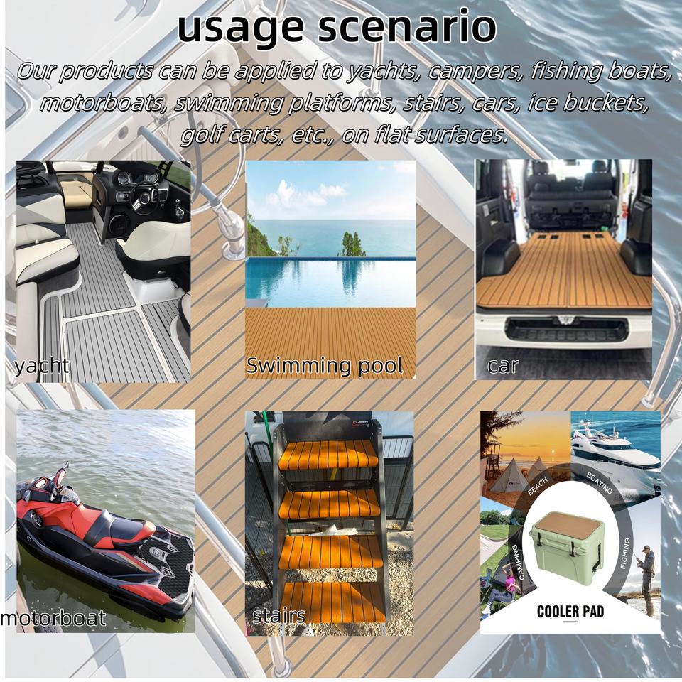 Customized 6mm Decking EVA Foam Deck Artificial Teak Ocean Mat Ocean ...