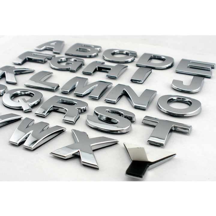 Customize Size Plastic Chrome Alphabet Letters for Car