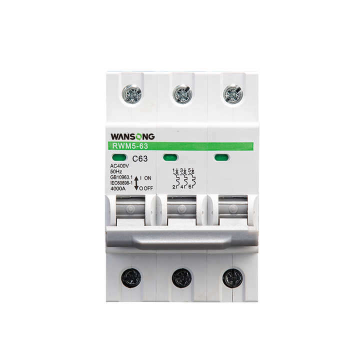 MCB Miniature Circuit Breaker RWM5-63 1P 2P 3P 4P 1A 2A 3A 4A 6A 10A 16A 20A 32A 40A 63A (AC230v ...