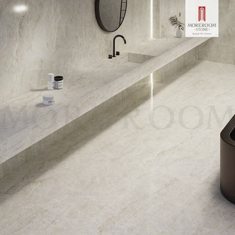 Modern Panda White Marble Sintered Stone Bathroom Cabinet Vanity Top ...