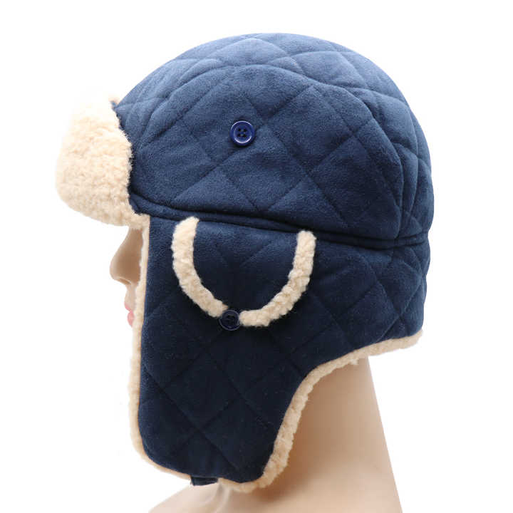 Wholesale Waterproof Plain Ear Flap Trapper Winter Hat for Men Wool ...
