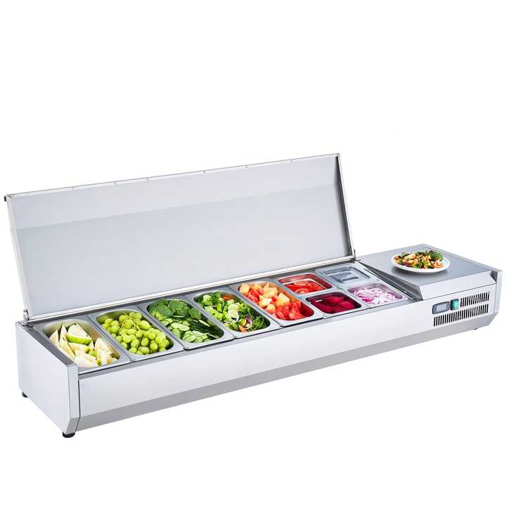 Good Price High Quality 7pans Pizza Display Freezer Stainless Steel ...