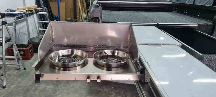 Outdoor Kitchen SUV Trunk - Heavy Duty Truck Slide System