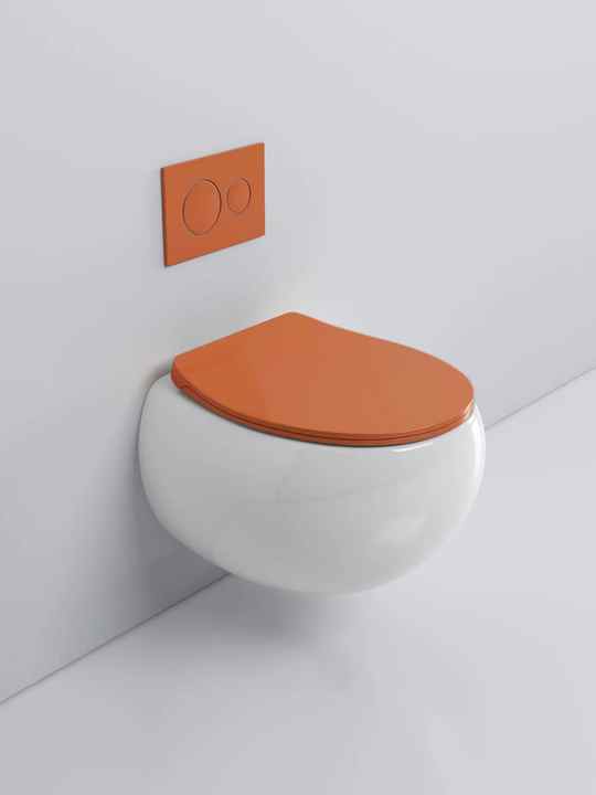 Egg-shaped Closestool Frameless Wall-mounted Closestool Circular Design ...