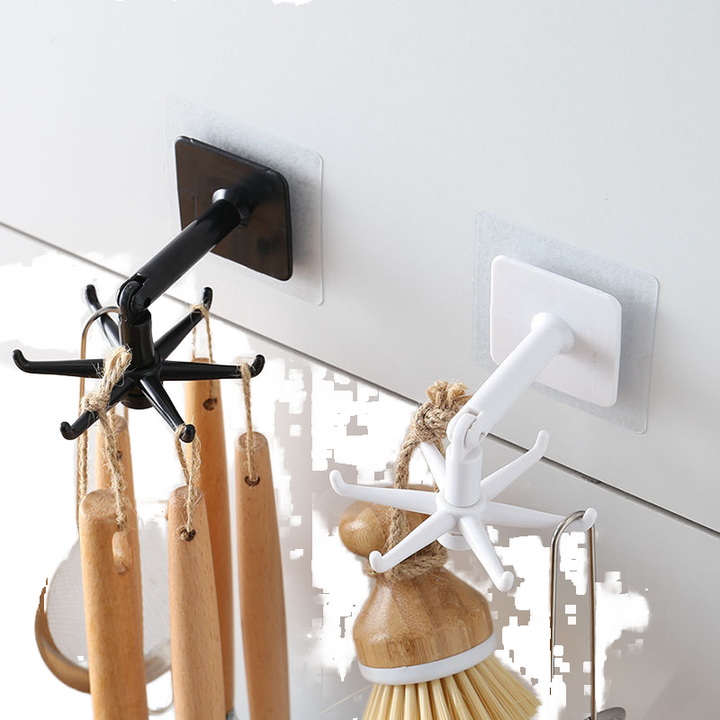 Hot Sale Multifunctional Rotating Hook Self-adhesive Strong Adhesive ...