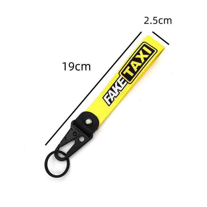 Custom logo Car Motorcycle Keychain Tag Key Tags Unique Wristlet Strap ...