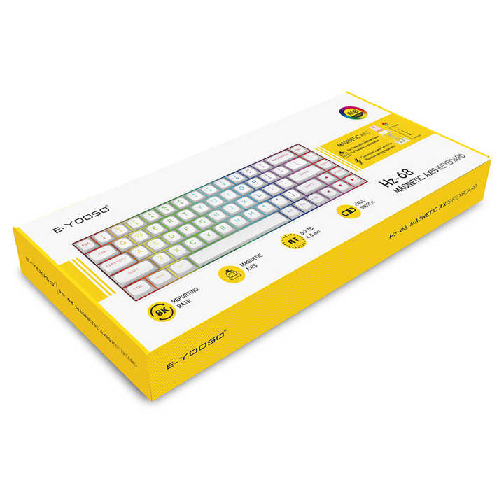 Wired Gaming Mechanical Keyboard Rapid Trigger 8k Reporting Rate 68 ...