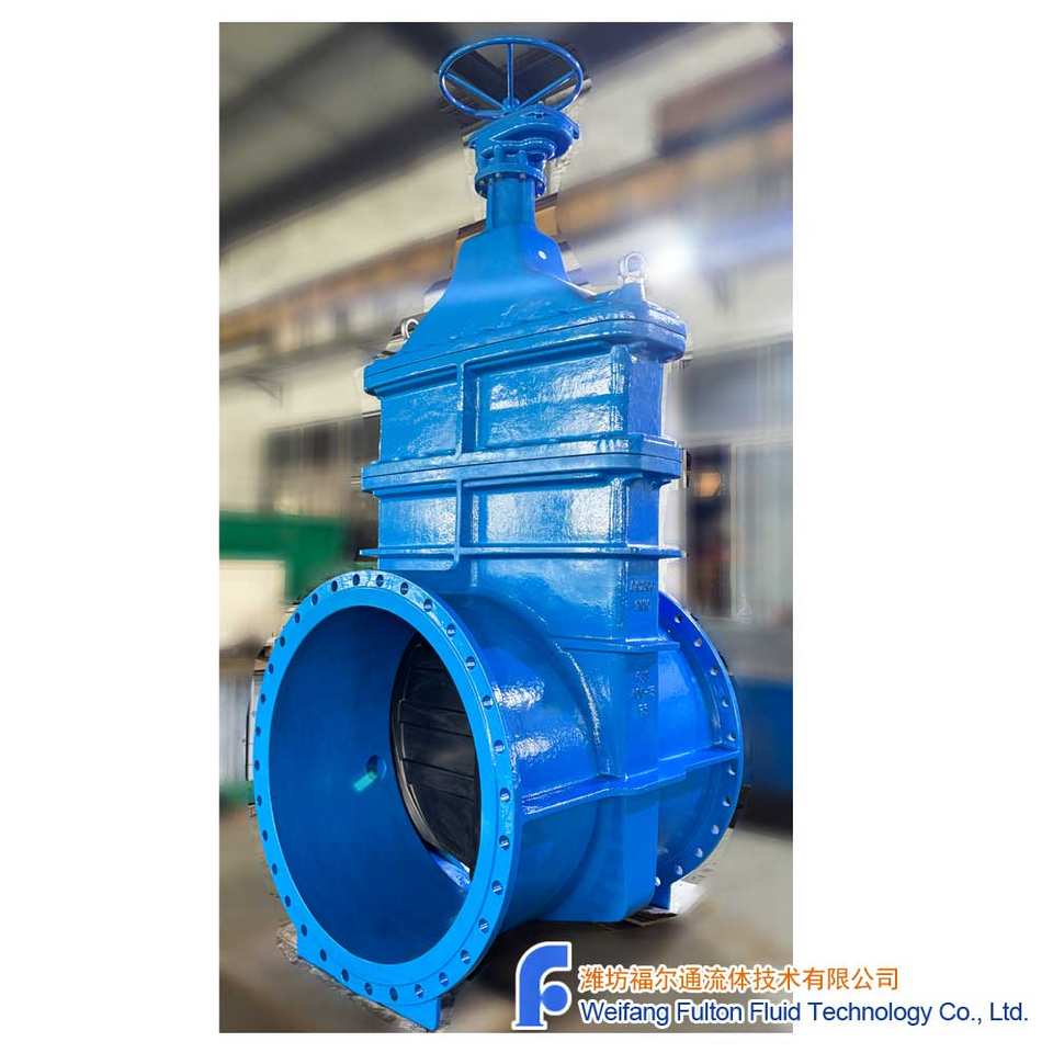 Ductile Iron Resilient Seated Water Gate Valve with Gear Box and Hand ...