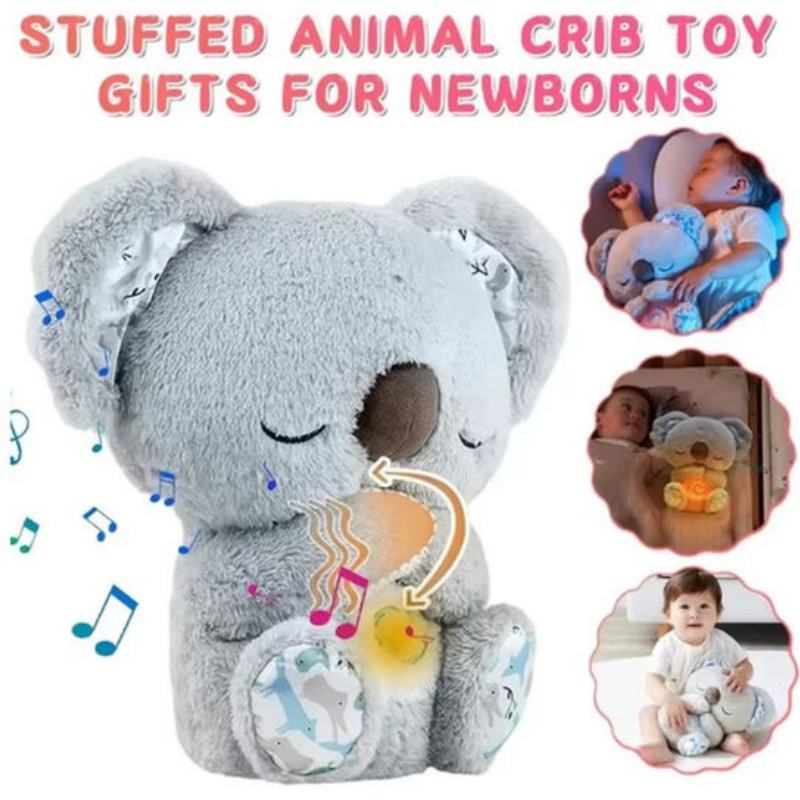 Trendy 2025 Breathing Stuffed Animal Plush Toy 25cm Koala Handmade PP ...