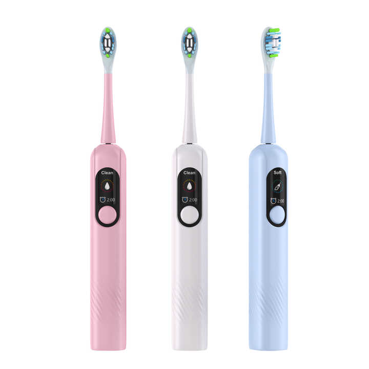 LCD Display Screen Smart Sonic Toothbrush Adult Electric Tooth Brush ...
