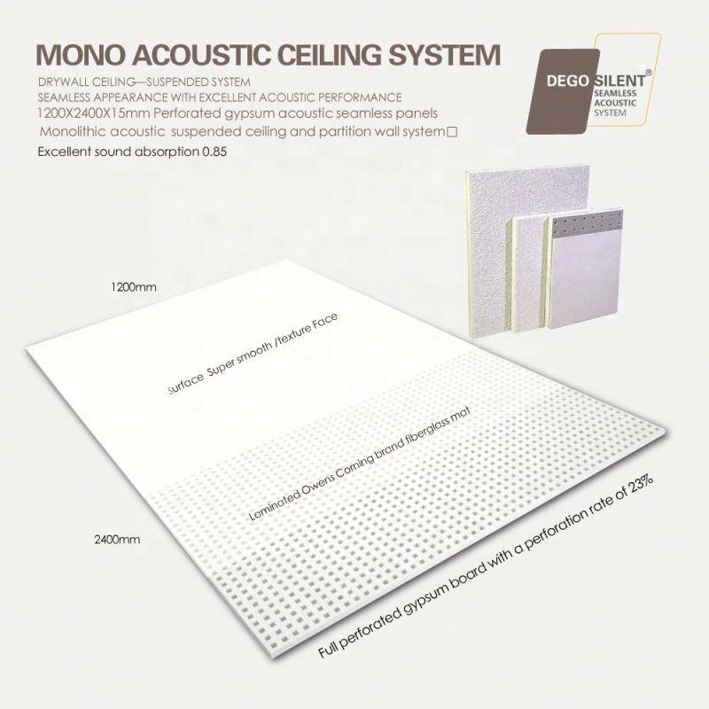 Seamless Perforated Plasterboard Acoustic Ceiling Pattern Gypsum Board ...