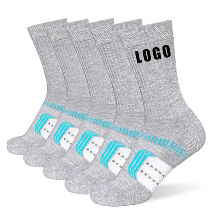 Customized Terry Cushion Athletic Sock Design Custom Mid Tube Sport ...