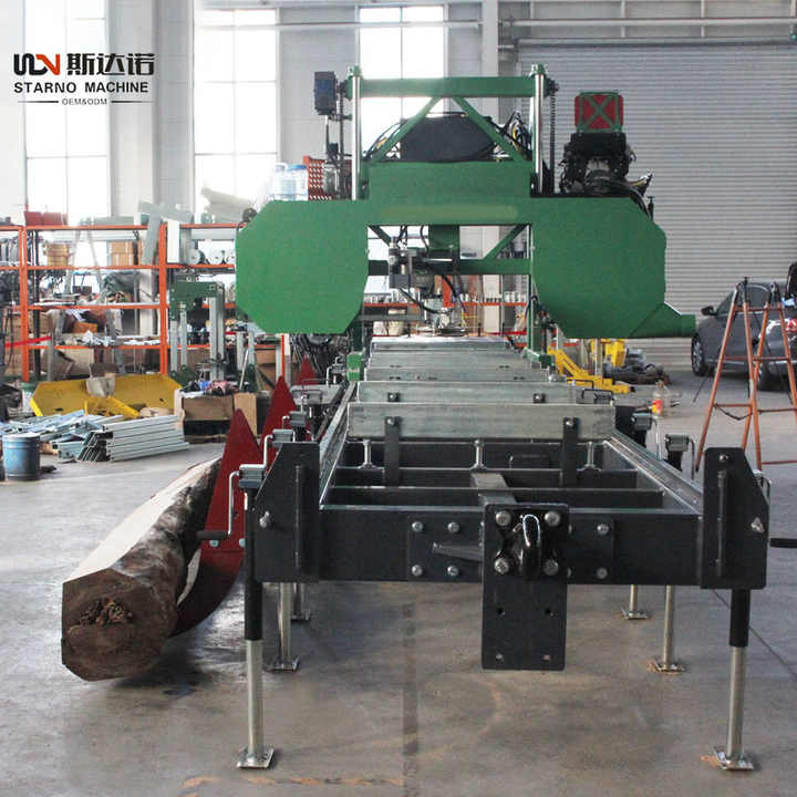 Hydraulic Loading Horizontal Log Cutting Sawmill Machine Band Sawmill ...