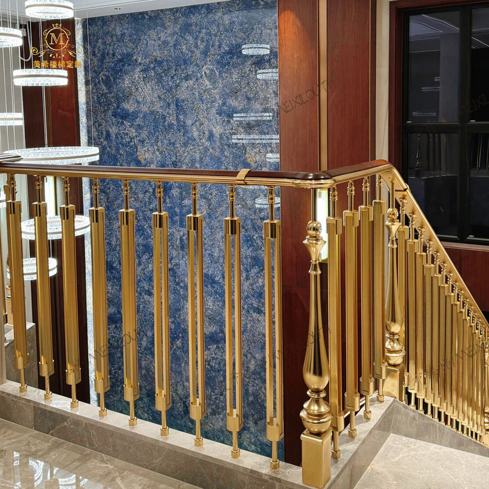 Custom Factory for Modern Copper Art Villa Railings and Golden ...