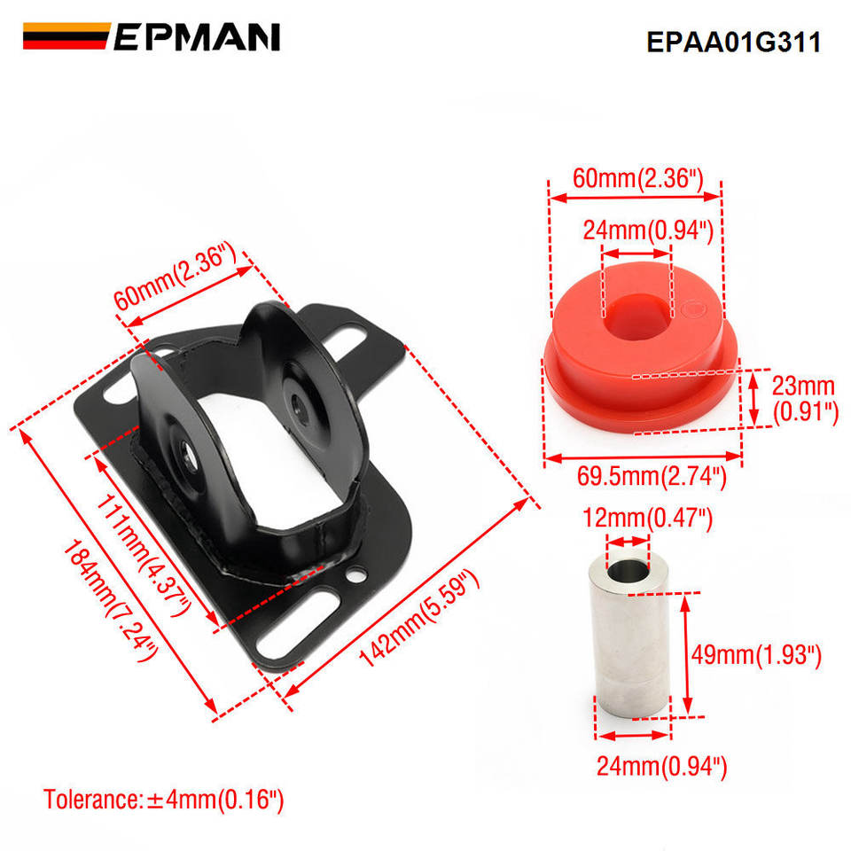 EPMAN Rear Trailing Arm Bracket High Toe Correction Bracket W/ Bushings ...