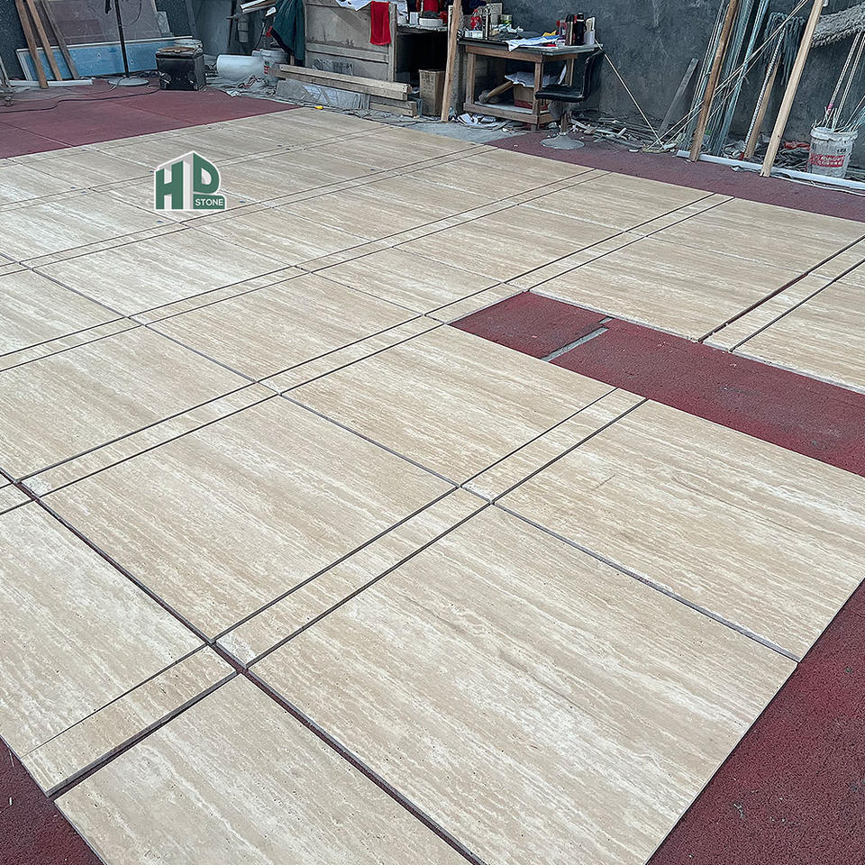 Large Format Beige Travertine flooring 600x1200mm 800x1600mm Tiles for ...