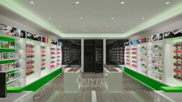 Creative Wood Mobile Cell Phone Retail Store Design