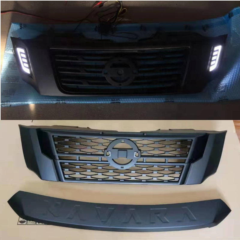 Glass Black Plastic Car Front Grille for Nissan NP300 2015 2018 Navara ...