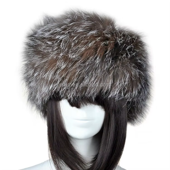 YR541 Lots of Colors Luxury Fox Fur Hand Knit Snood Scarf 2 Way With ...