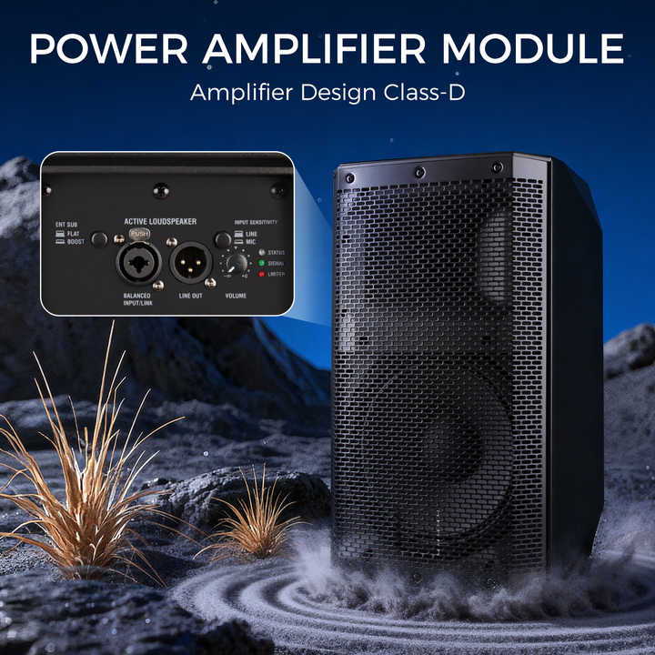 Biner AS10 Portable Speakers 10 Inch 2 Way Professional Audio Speakers ...